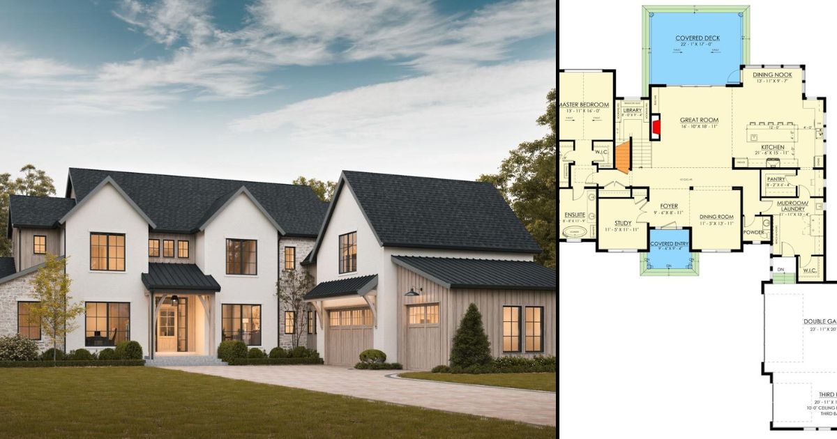 Single-Story 4-Bedroom Farmhouse Ranch with Dual Bonus Rooms (Floor Plan)