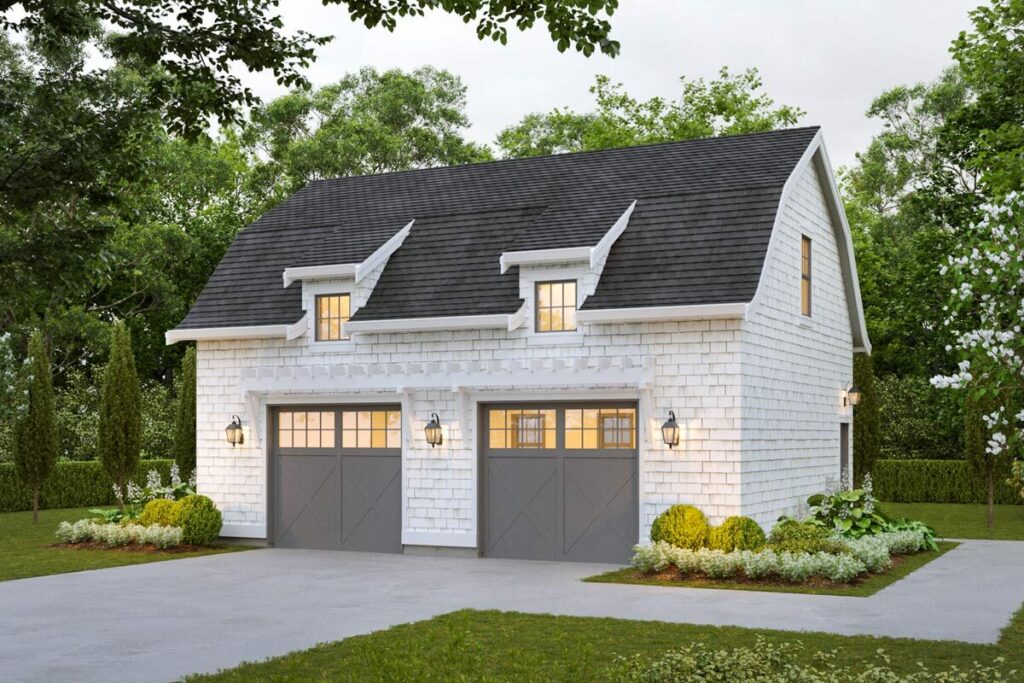 2-Story 2-Car Barndominium Style Garage with Flexible Space Above ...