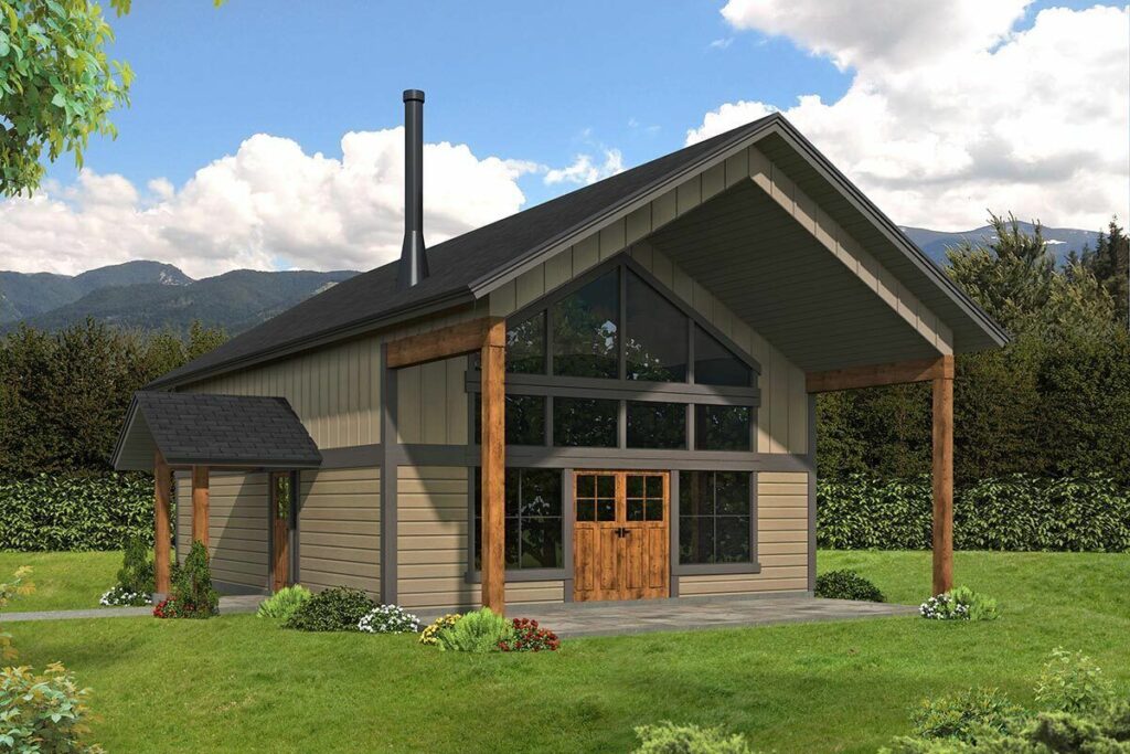 2-Bedroom 2-Story Rustic Barndo Style House with Vaulted Ceilings ...