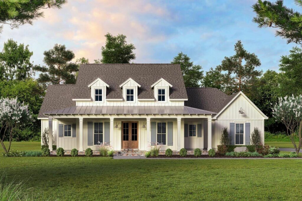 4-Bedroom Single-Story Farmhouse with Ample Storage Space (Floor Plan)