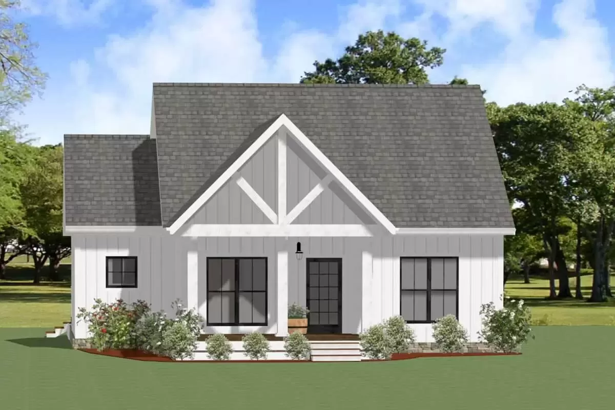 2-Story 2-Bedroom Country Cottage with Bonus Loft (Floor Plan)