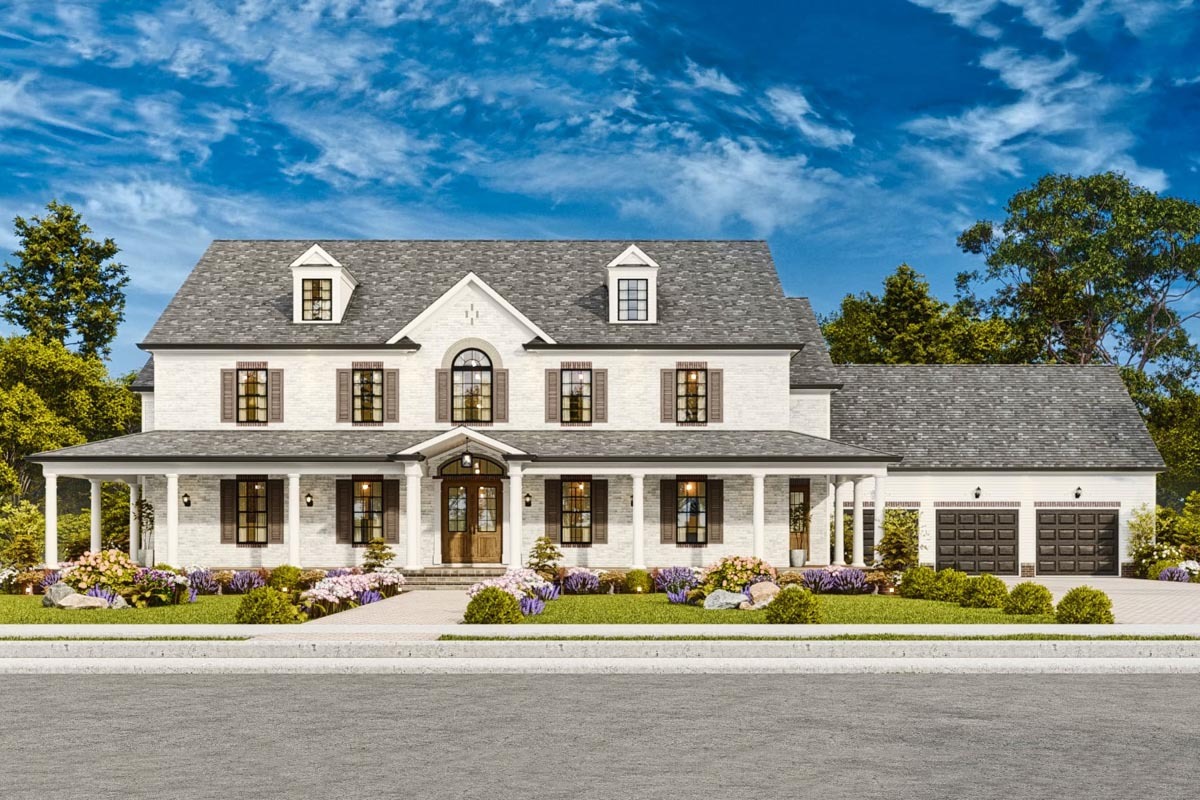 6-Bedroom 2-Story European-Style Modern Farmhouse With Grand Game Room ...