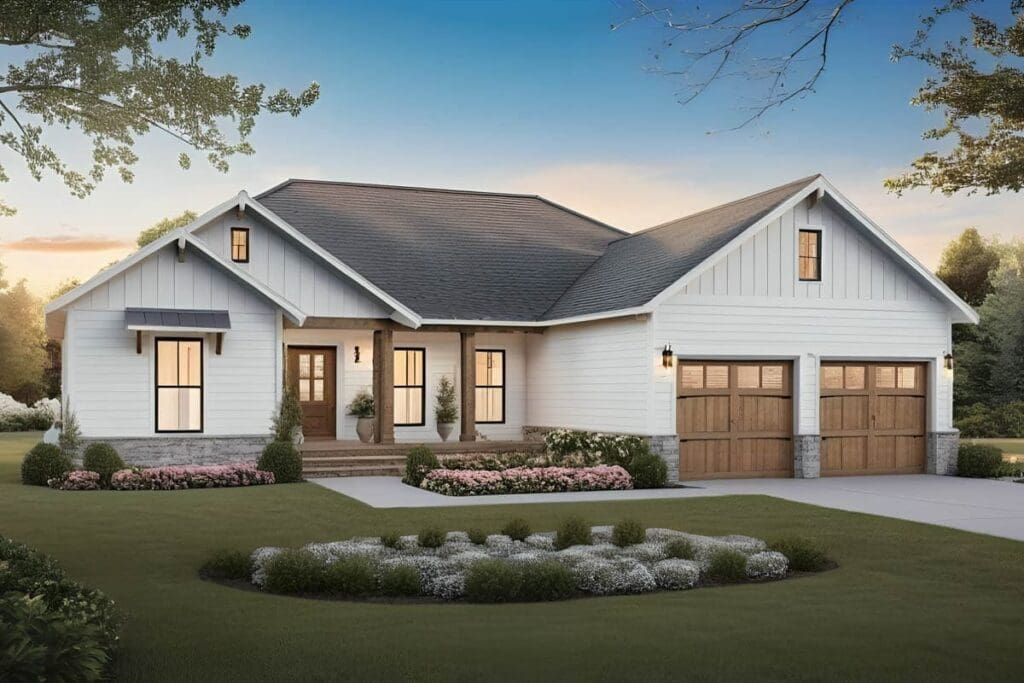 3-Bedroom 1-Story Modern Farmhouse with Open Living and Outdoor Charm ...